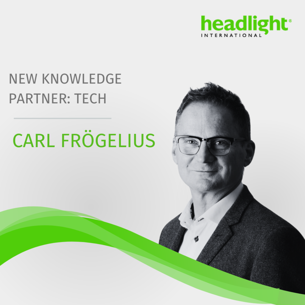 Welcome Carl Frögelius – our new Knowledge Partner in Tech! – Headlight ...